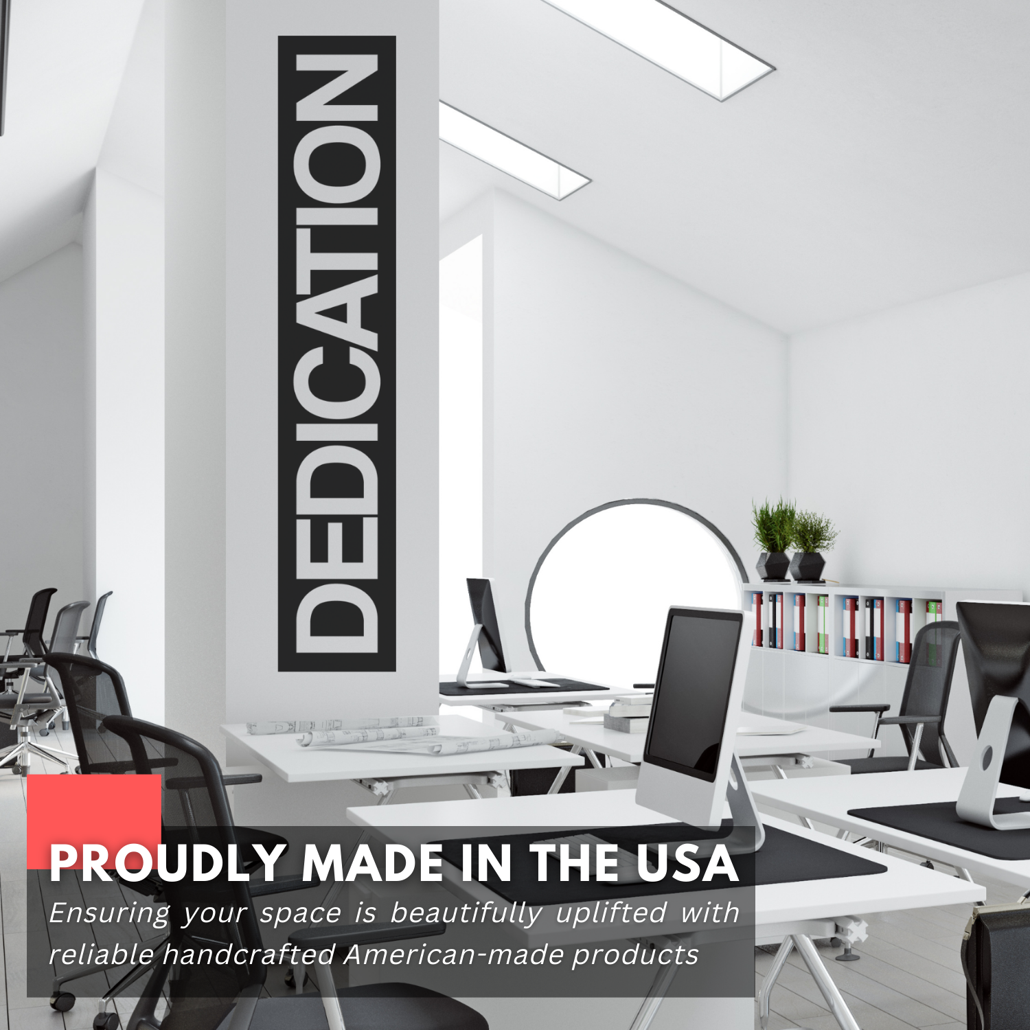 Dedication Wall Decal – Motivational Vinyl Quote for Gym or Office, In ...